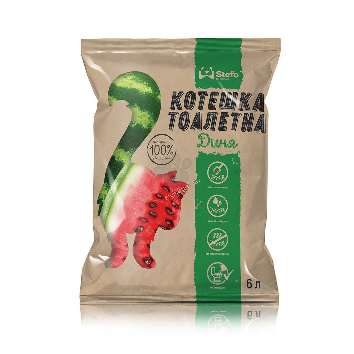 Stefo Watermelon - екологична котешка тоалетна от соя с аромат диня ...