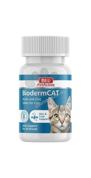 Bio Pet Active Biodermcat - таблетки с биотин и цинк 100 бр ...